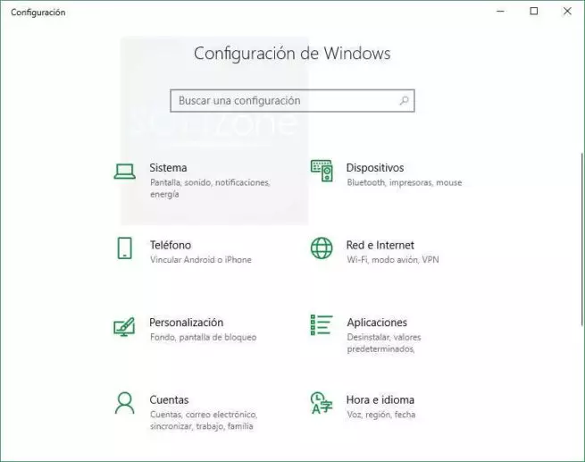 سيٽنگون مينيو Windows 10 اسپرنگ ٺاهيندڙ تازه ڪاري