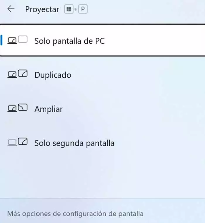 Ekrani i projektit të Windows 11
