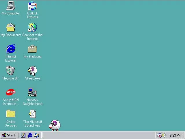 Windows 98 cu oaie