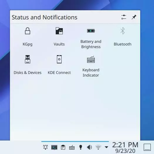 KDE Plasma 5.20 – Панель сповіщень