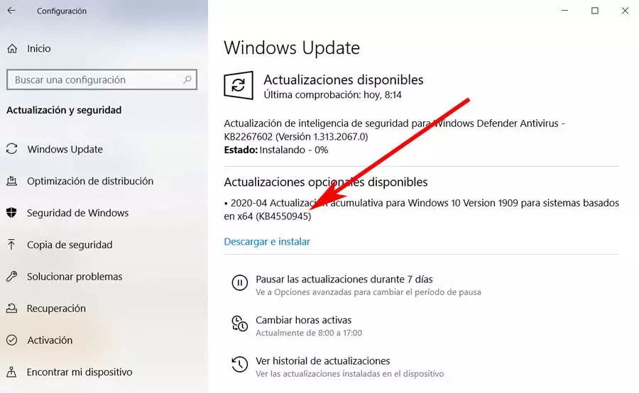 Update KB4550945