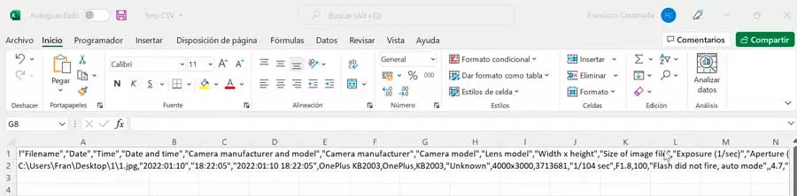 data gambar Excel