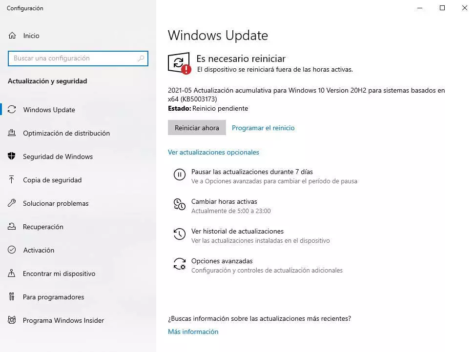 KB5003173 Windows 10 2020. gada maija drošības ielāpi