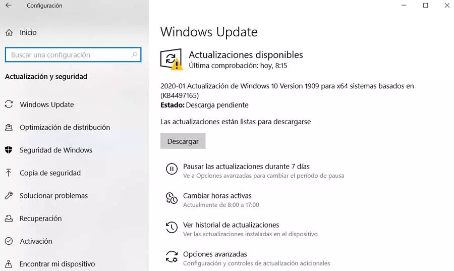 KB4497165 „Windows 10“.