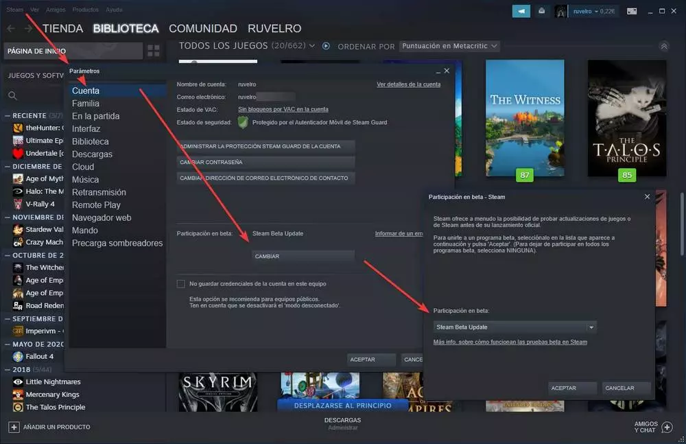 Steam Sodelujte Beta