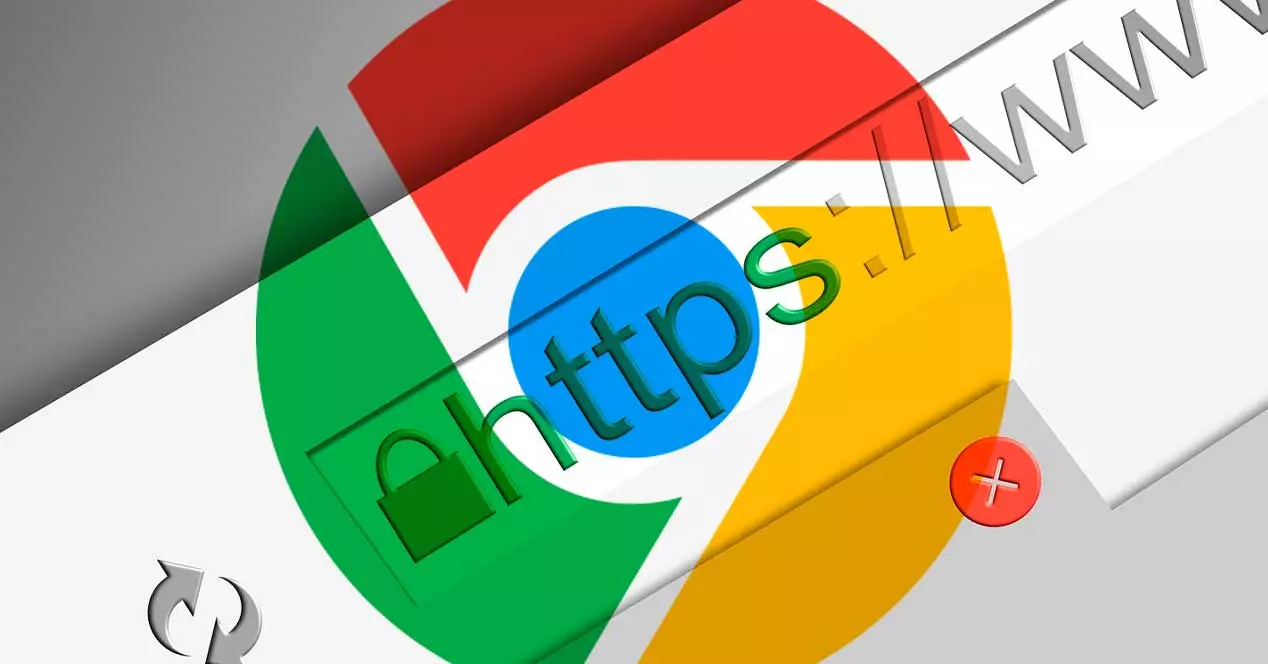 HTTPS у Chrome - адрасны радок будзе выкарыстоўваць яго па змаўчанні