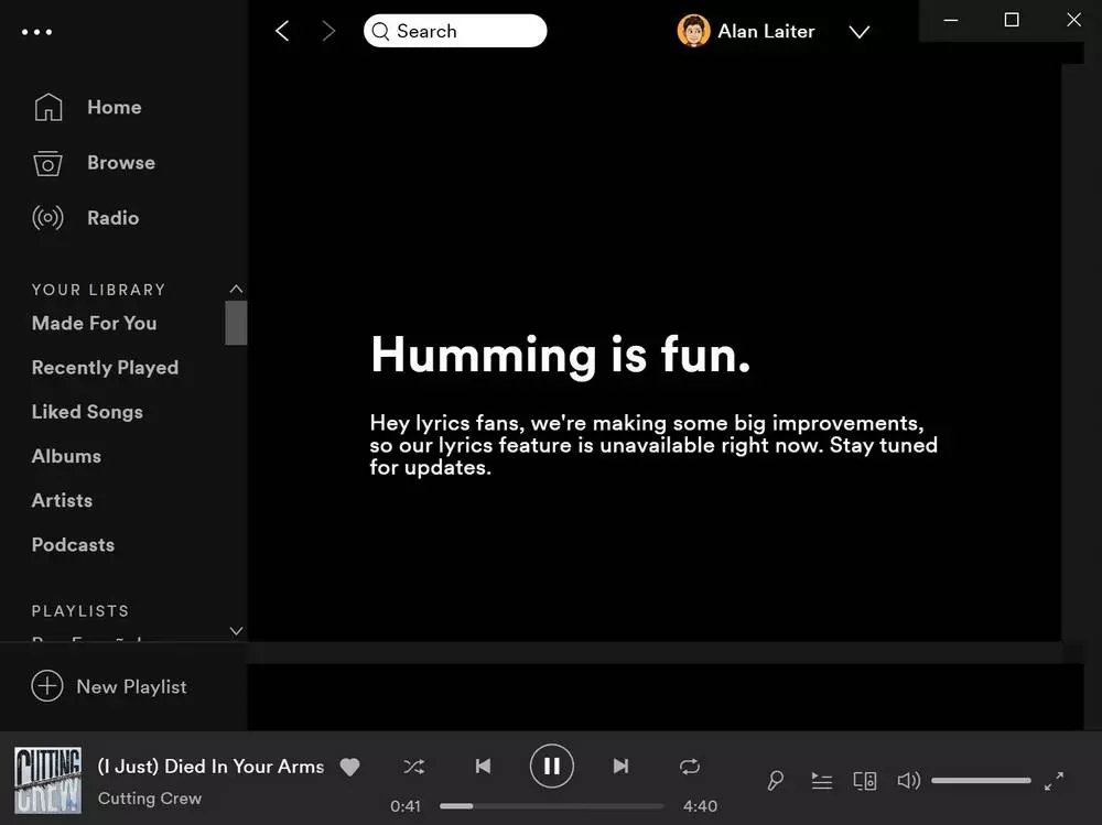 Spotify - Songtexter kommen geschwënn