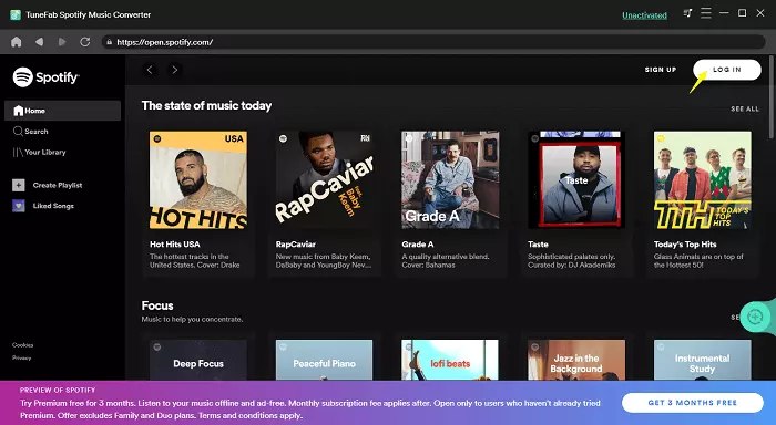 Konvertuesi i muzikës TuneFab Spotify