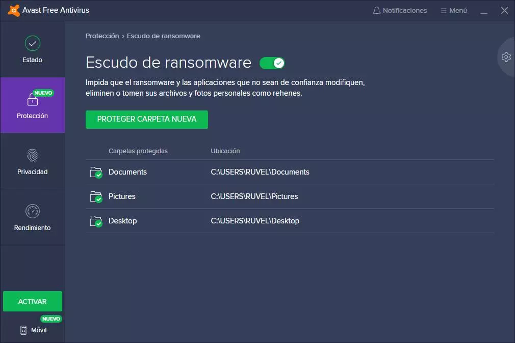 Avast 20.5 - Escut ransomware