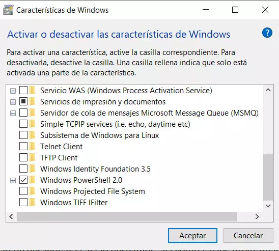 Windows funkcijas