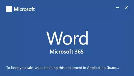 Öffnen Sie das Word-Dokument in Windows Defender Application Guard