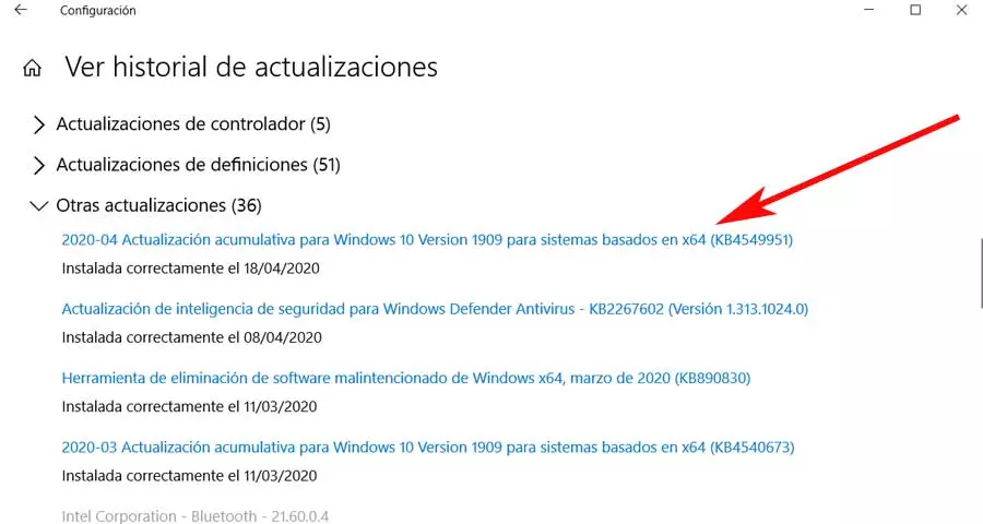 Update KB4549951 Windows