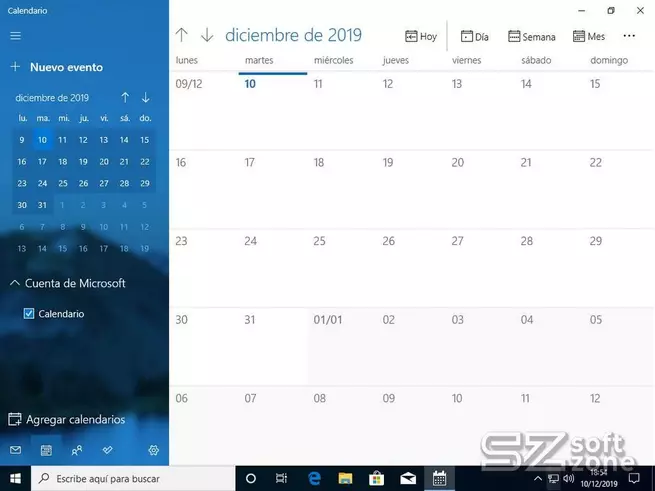 Windows 10 1909 супраць 1507 - праграма календара 1909