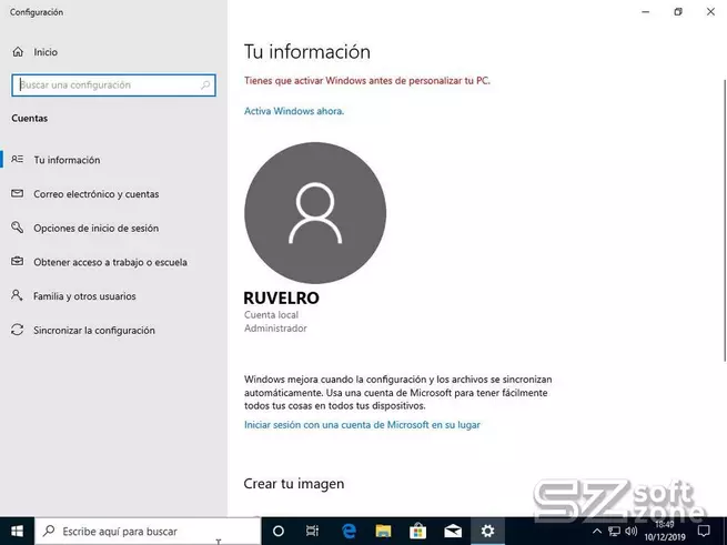 Windows 10 1909 vs 1507 - profil mpampiasa 1909