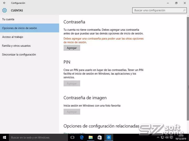 Windows 10 1909 vs 1507 - seguridad sa pag-login 1507