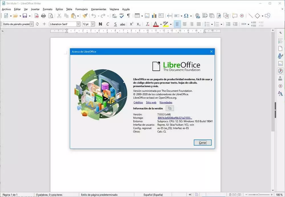 LibreOffice রাইটার 7.0