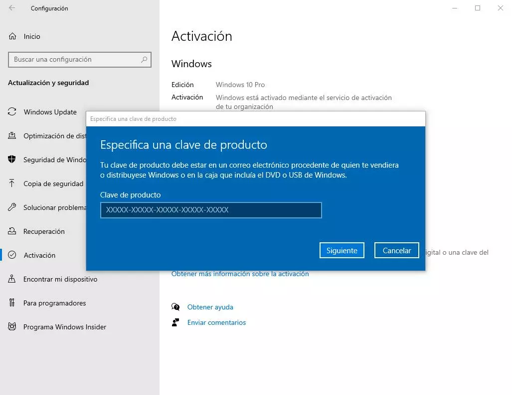 Anna tuoteavain Windows 10