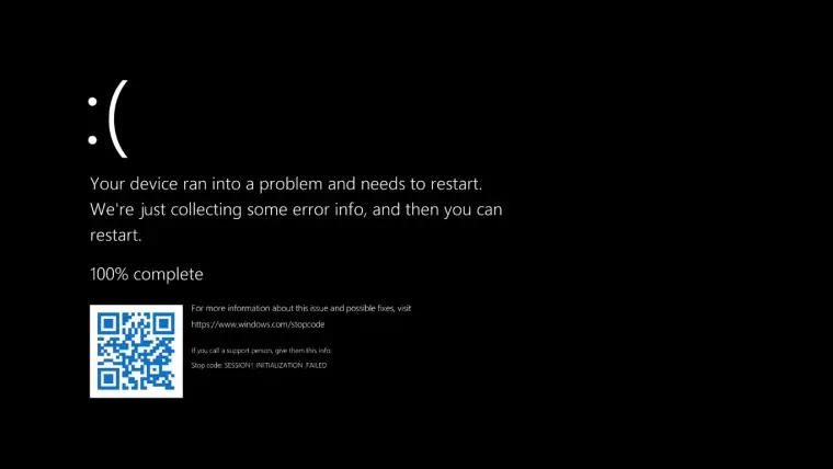 Screenshot Black Windows 11