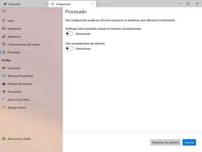 ترمینال ویندوز - پنل تنظیمات جدید 5