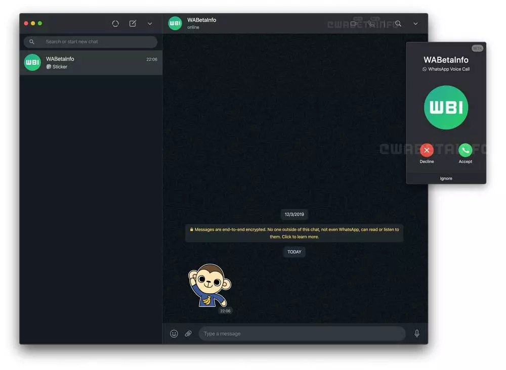 WhatsApp Web コール ベータ 2