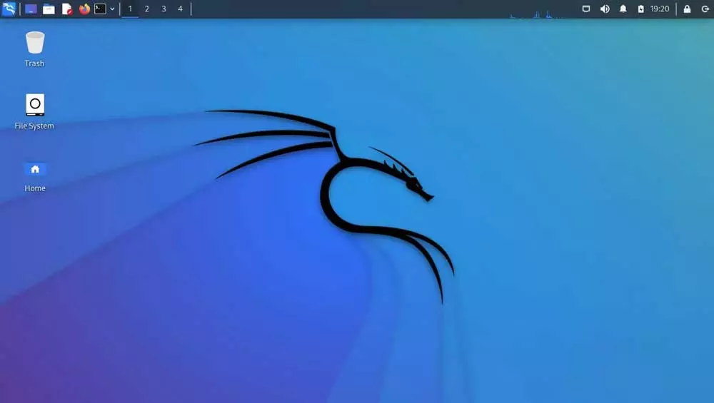 kali linux интерфейсі