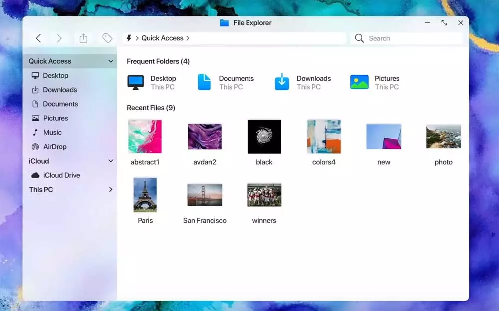 Windows 10 Apple Explorer
