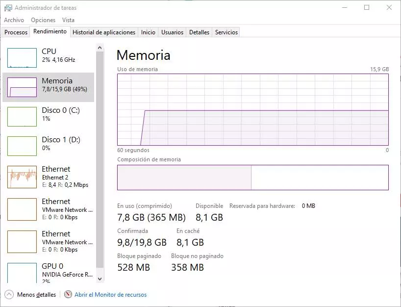 Upotreba RAM memorije Windows upravitelja zadataka