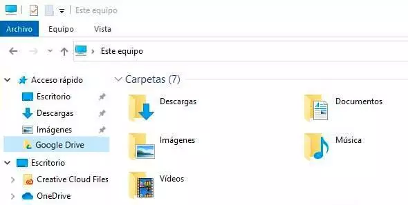 Google Drive í File Explorer