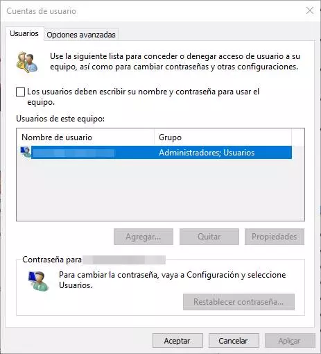 អ្នកប្រើប្រាស់ Netplwiz ចូល Windows 10