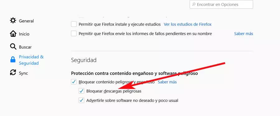 Firefox ýüklemelerini blokirläň