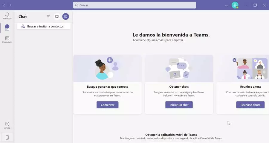 Microsoft Teams -käyttöliittymä