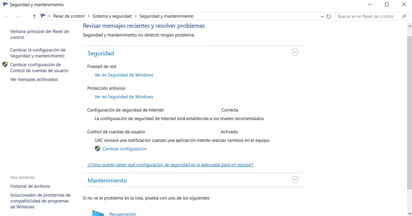 Notifications de sécurité de Windows 10