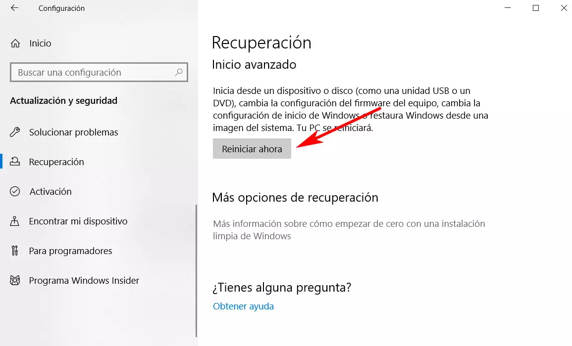 Startup lanjutan Windows 10