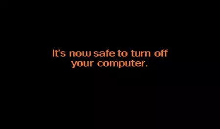 Mesazhi për mbylljen e kompjuterit