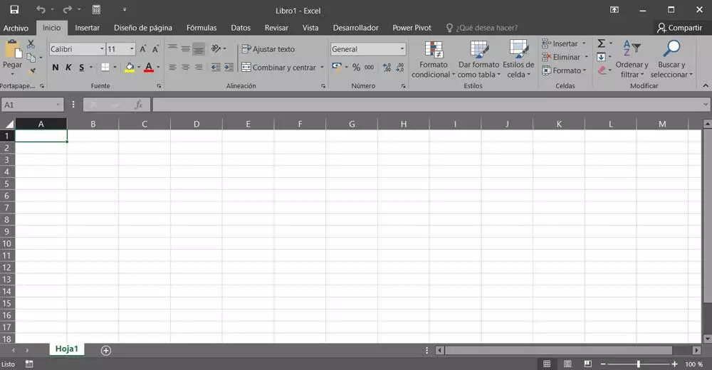Excel interfejs
