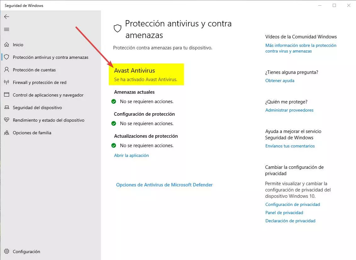 Antivirus i palës së tretë i instaluar në Windows 10