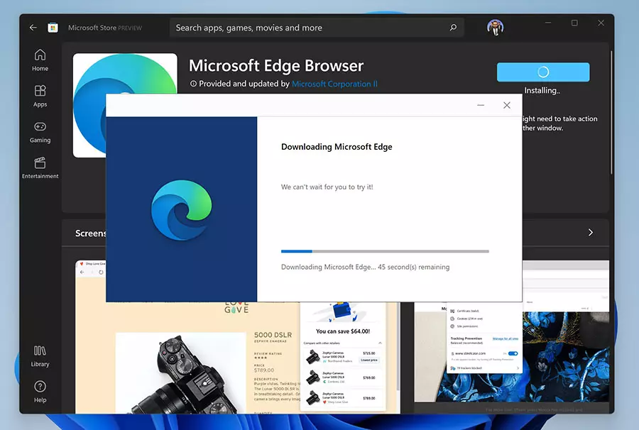 Microsoft Edge brauzerini yuklab oling