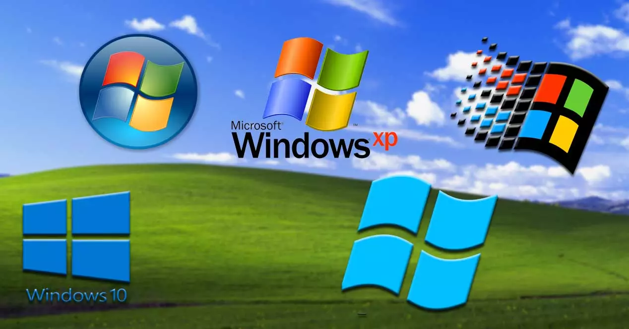 一段视频展示了 Windows 桌面在其历史上的演变