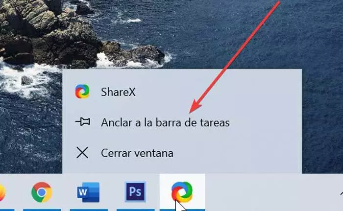 Pin running app to taskbar