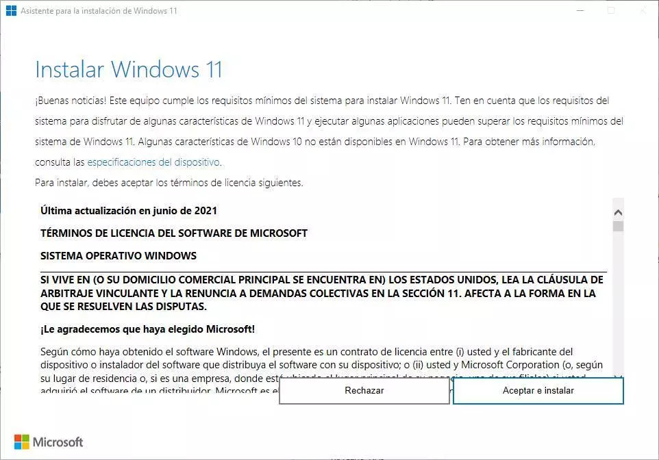 Windows 11 naujinimo vedlys