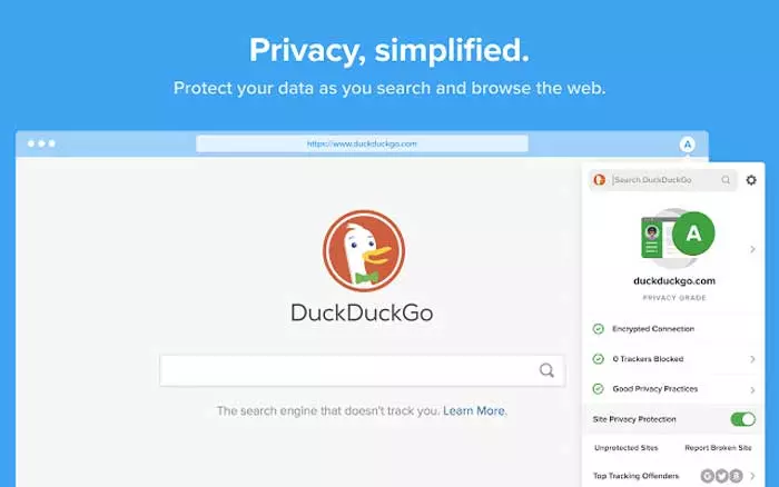 Esențiale de confidențialitate DuckDuckGo