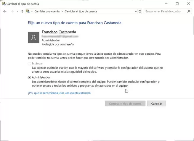 Windows 10 тіркелгі түрін өзгерту