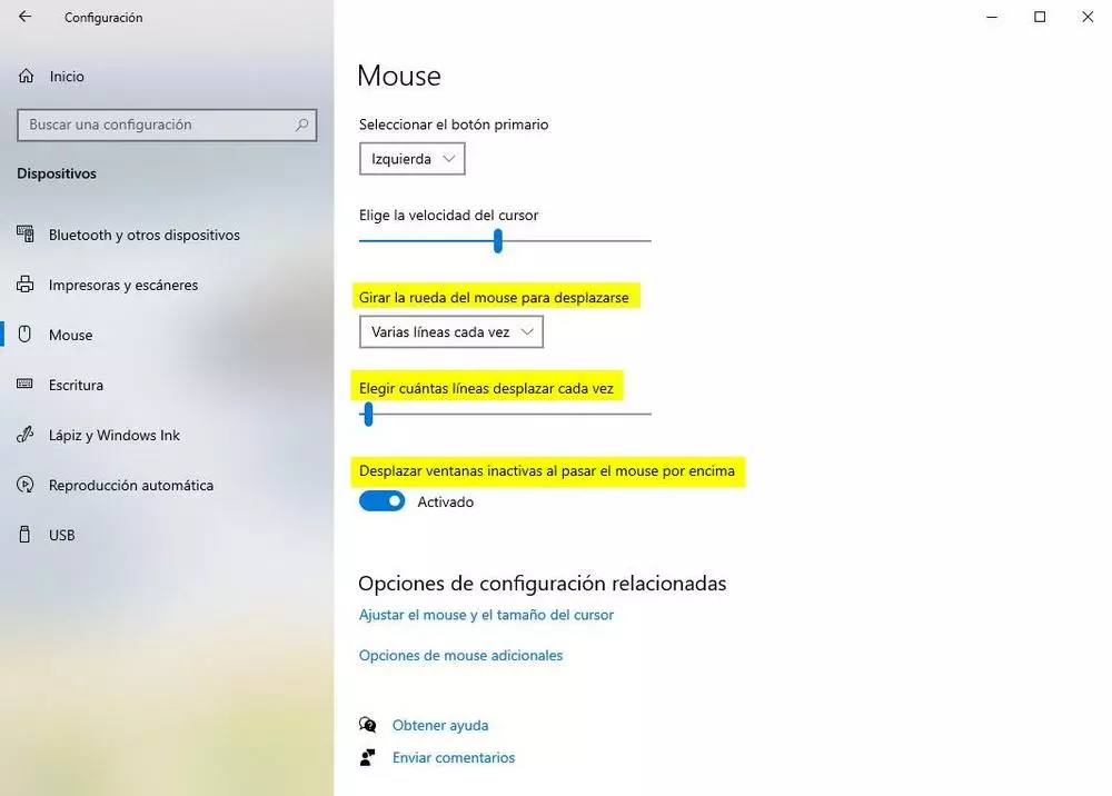 Windows 10 гүйлгэх хулганы сонголтууд