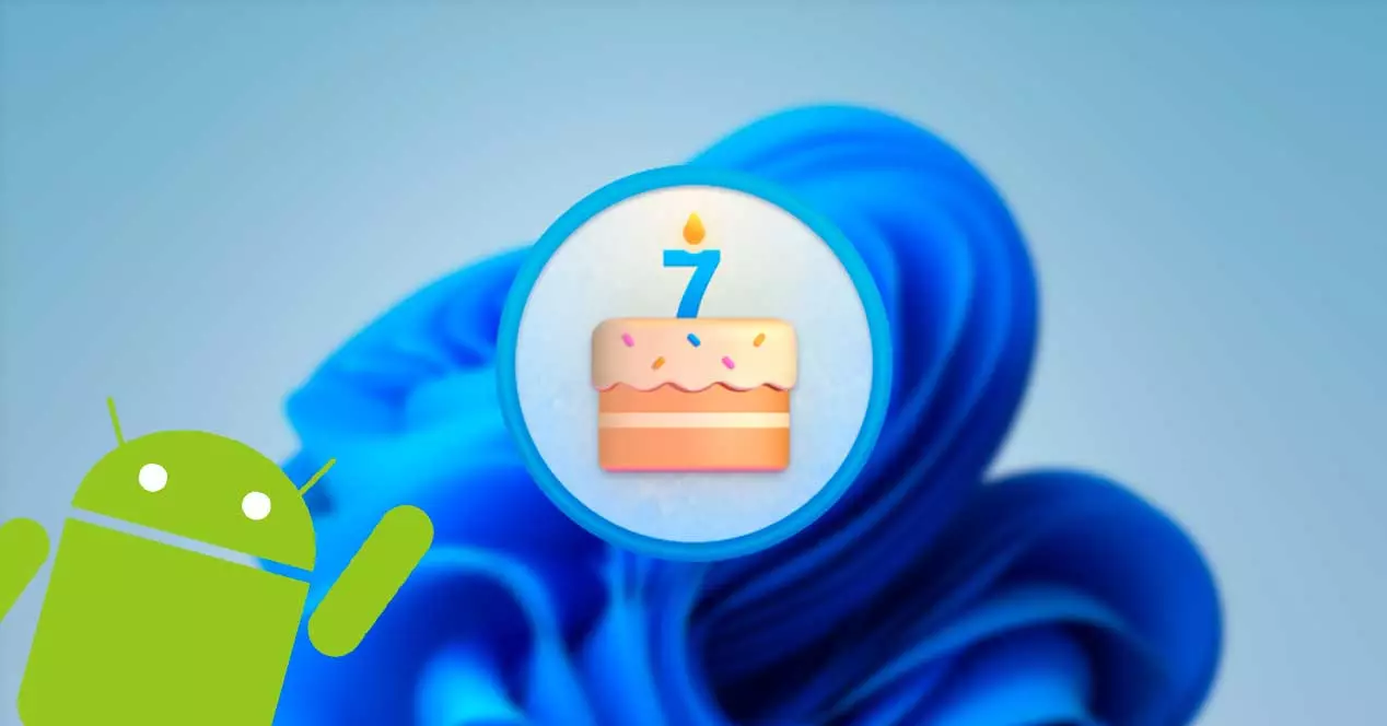 Windows 11 membangun ulang tahun Android