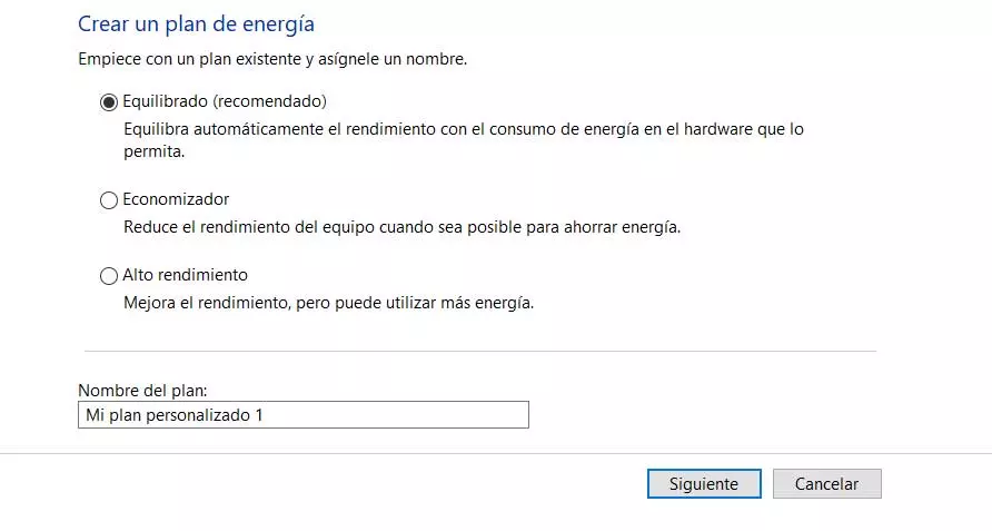 windows energy plan