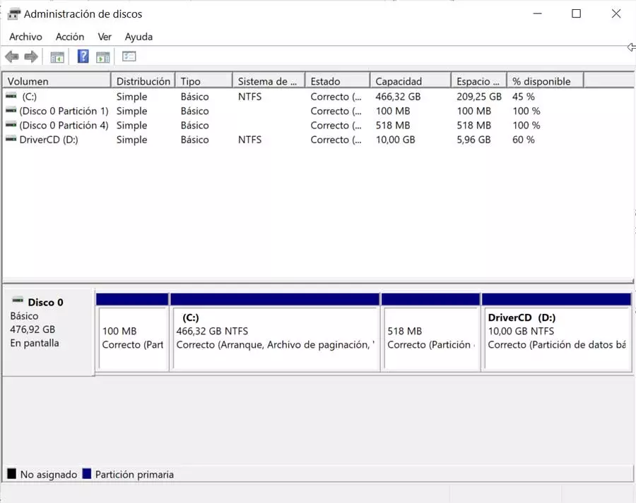 Windows 10 Disk Manager