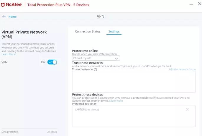 mcafee vpn