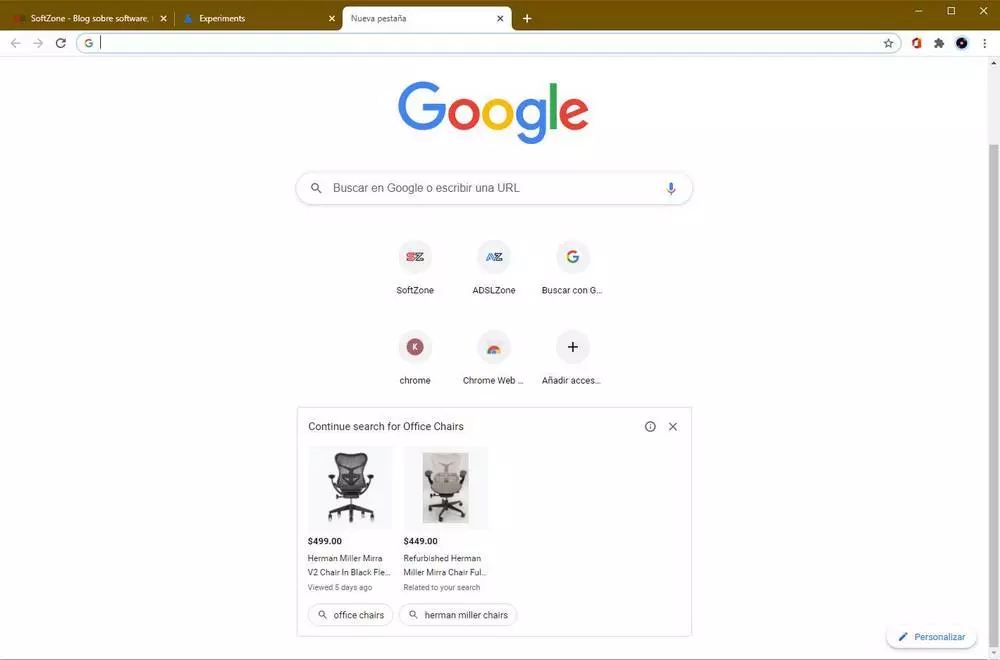 nouvo tab ak piblisite google