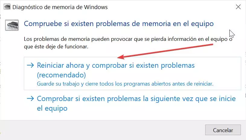 Użyj diagnostyki pamięci systemu Windows
