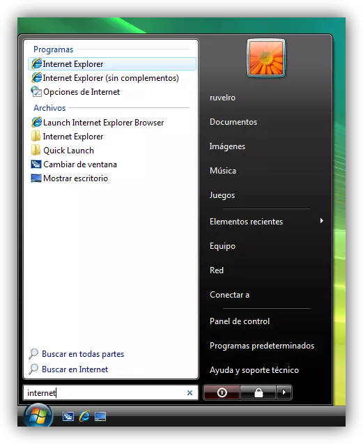 Paano maghanap ng mga programa mula sa start menu sa Windows Vista